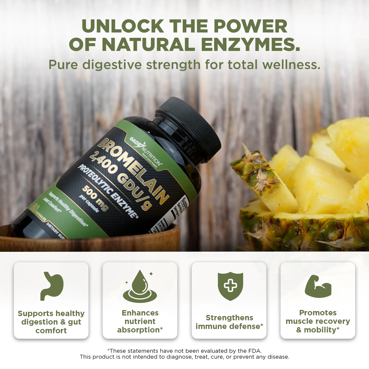 Bromelain 2,400 GDU/g – Gade Nutrition